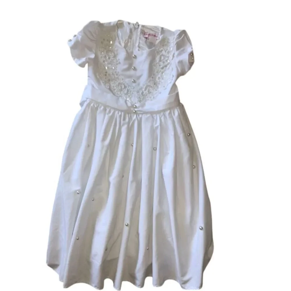 Dresses | 3 Angel Communion Flower Girl Pearl Beaded Lace 45 | Poshmark
